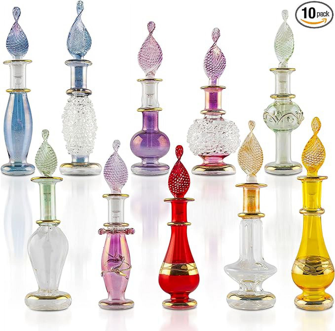 CraftsOfEgypt Genie Blown Glass Miniature Perfume Bottles for Perfumes ...