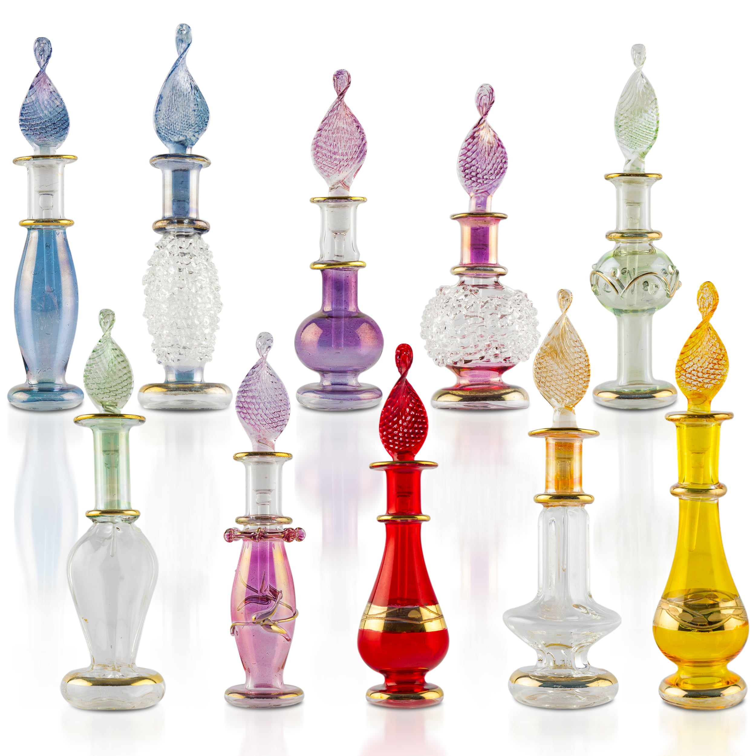 CraftsOfEgypt Genie Blown Glass Miniature Perfume Bottles for Perfumes ...