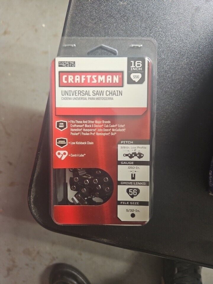 Craftsman 16" Chainsaw Chain 3/8" LP .050 Gauge 57 Drive Links ...