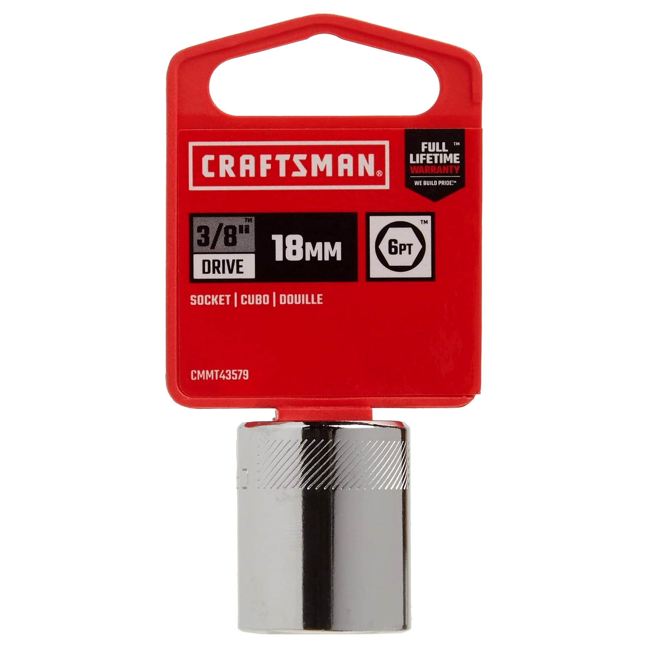 CRAFTSMAN 18mm Metric Shallow Socket, 3/8-Inch Drive, 6-Point with Rust ...