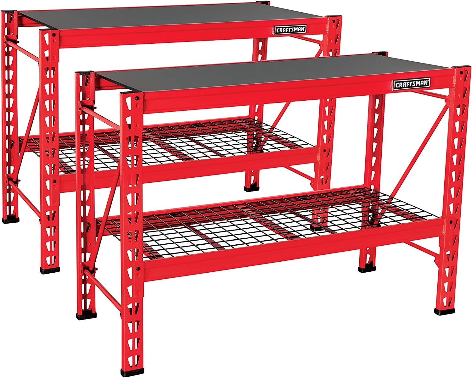 Craftsman 2-Shelf 3-Foot Tall Stackable Tool Chest Depth Storage Rack ...