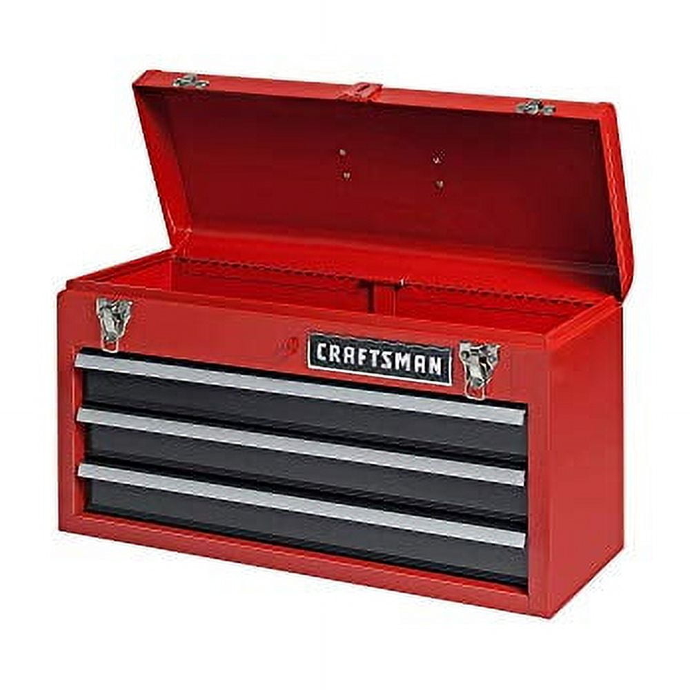 Craftsman 3-Drawer Metal Portable Chest Toolbox Red - Walmart.com