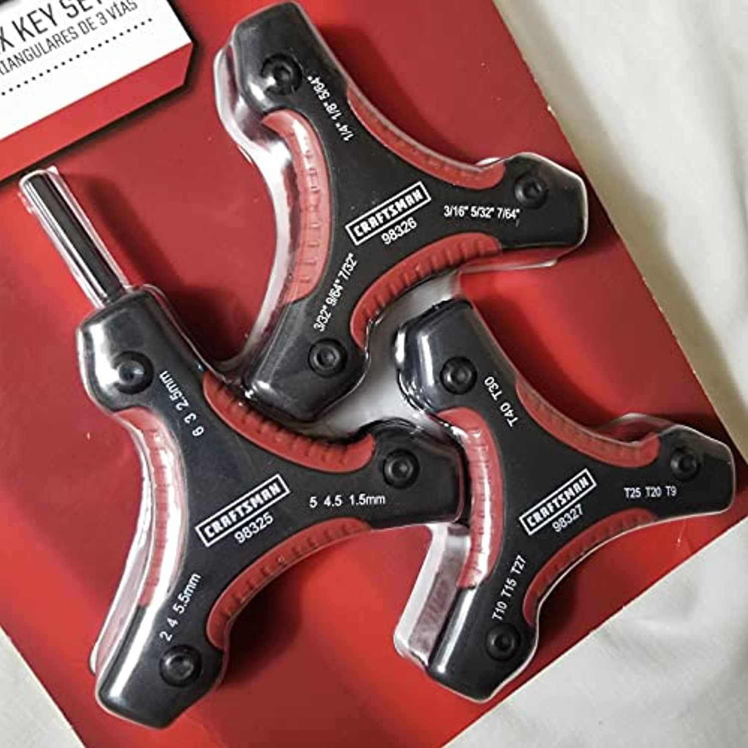 Craftsman 3 Piece 3-Way Triangle Hex Key Set - Walmart.com