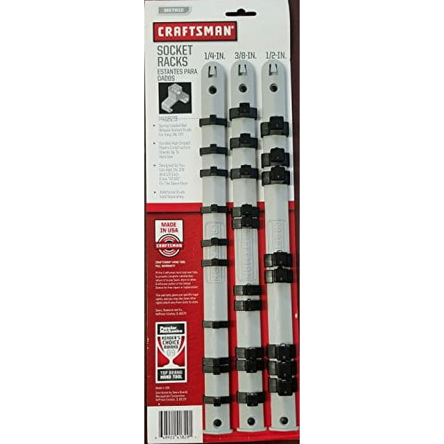 Craftsman 3 pc. Socket Holder Racks - Made in USA - Walmart.com