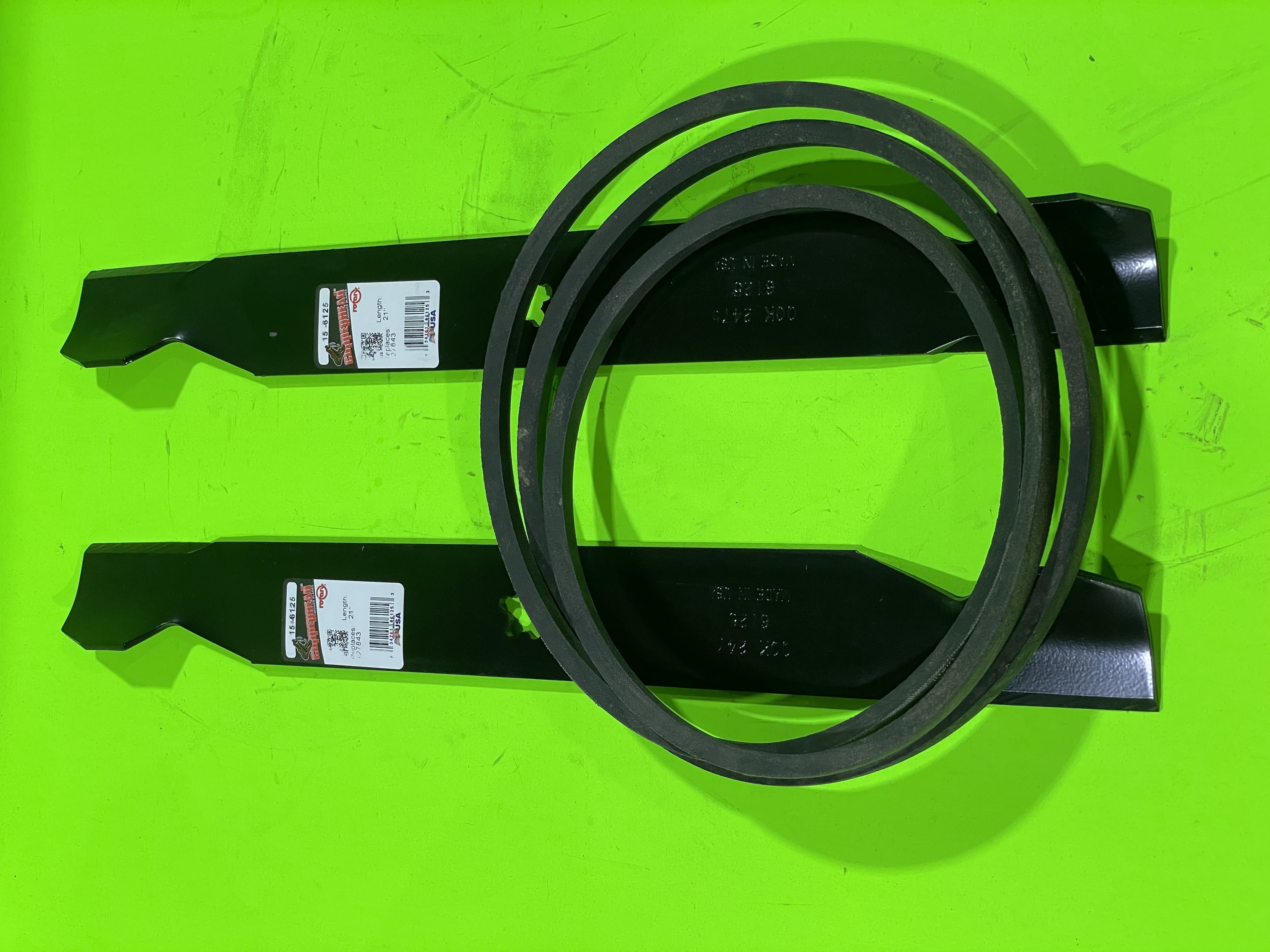 Craftsman 42" 2 Blade Mower Deck Blade & Belt Kit with 144200 88" Belt ...