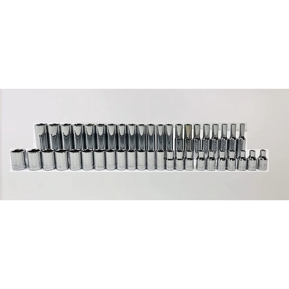 Craftsman 44 Piece 1/4" inch Drive 6 Point Socket Set (SAE & Metric ...