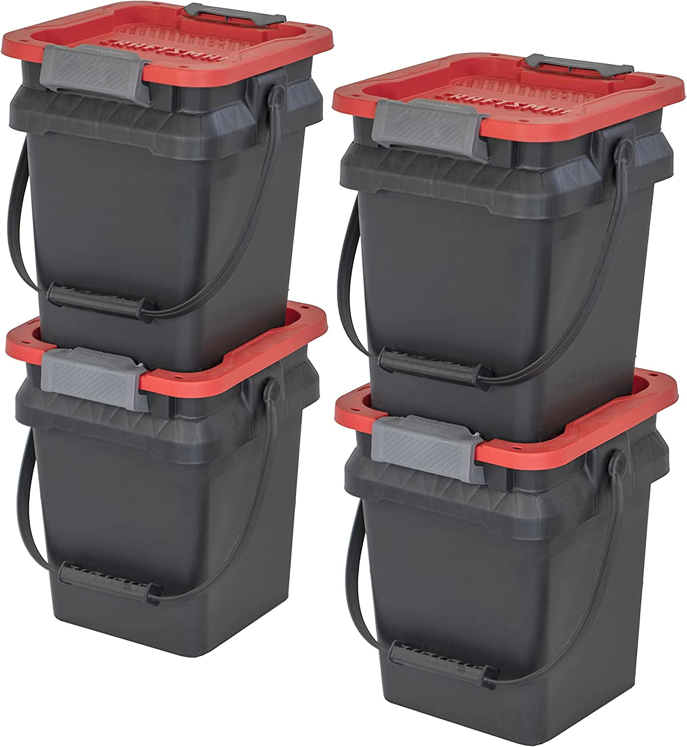 Craftsman, 5-Gallon Highly Durable Storage Bucket & Dual Latching Lid ...