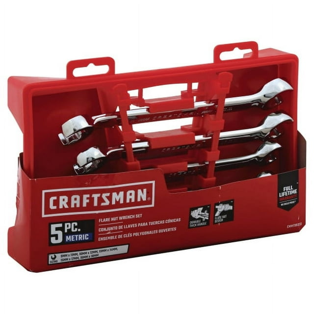 Craftsman 6 Point Metric Flare Nut Wrench Set 5 pc - Walmart.com