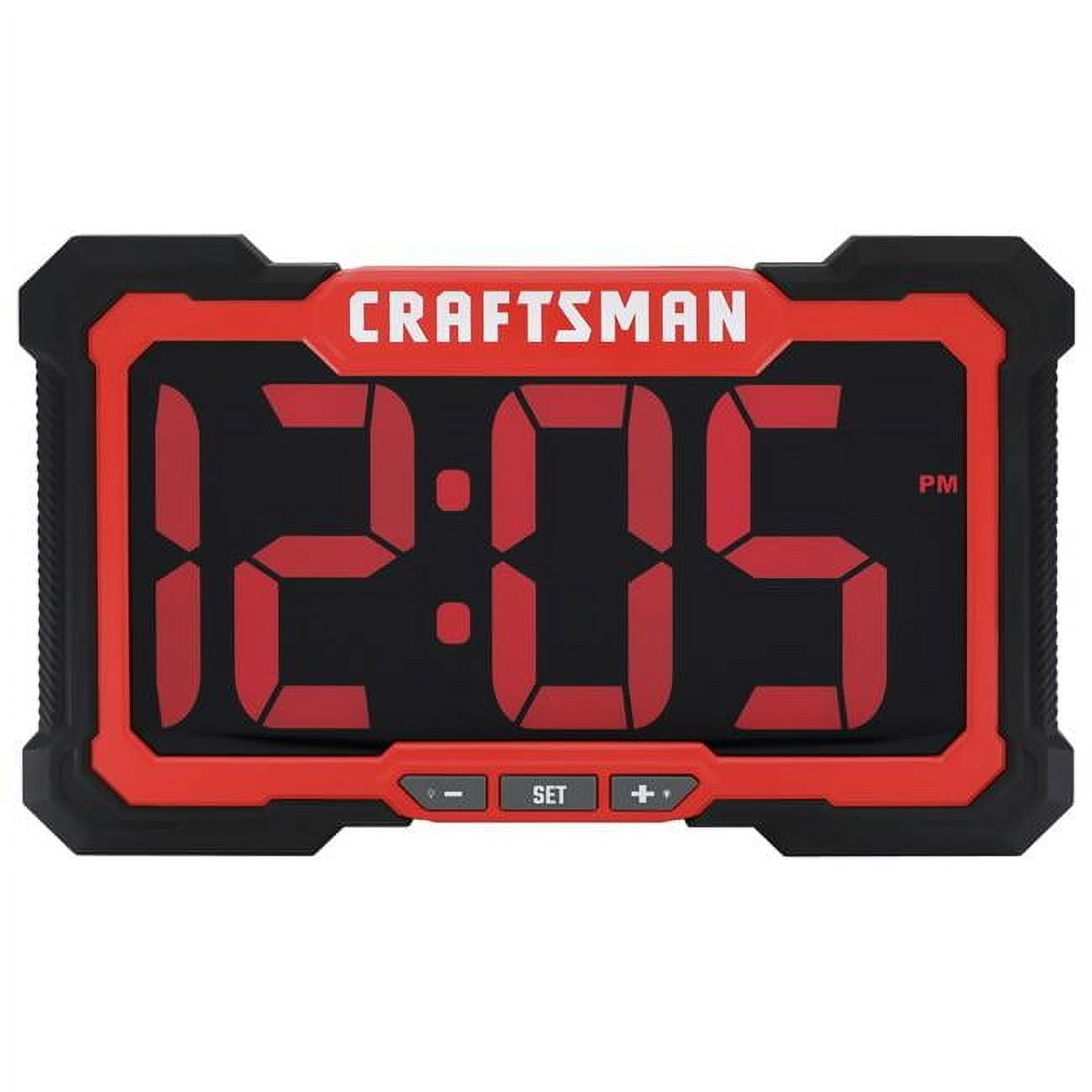 Craftsman 11 inch Battery Operated LED Digital Clock with Instant Read ...
