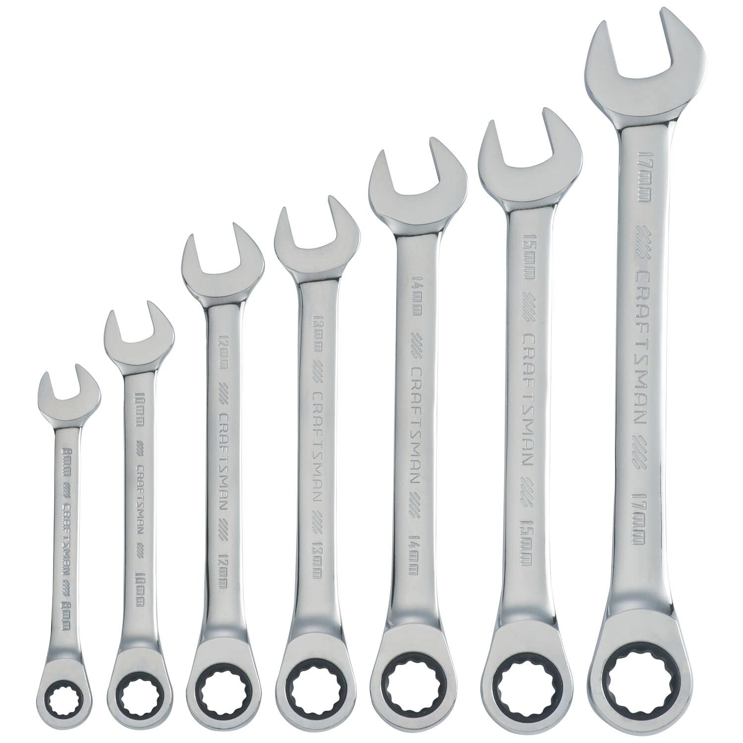 Craftsman 7 Piece Metric Ratcheting Combo Wrench Set - Walmart.com
