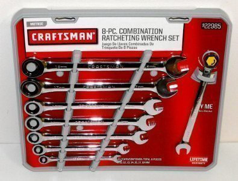 Craftsman 8 pc Metric Combination Ratcheting Wrench Set, # 22985 ...