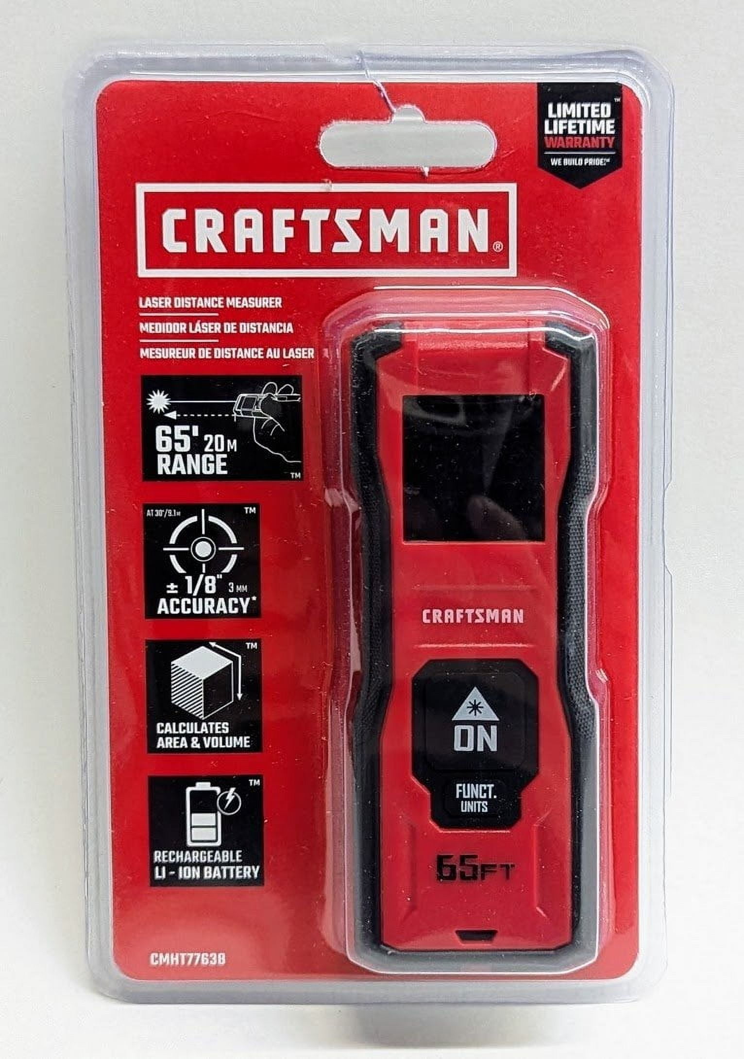 Craftsman CMHT77638 65 ft. Pocket Laser Distance Measurer - Walmart.com
