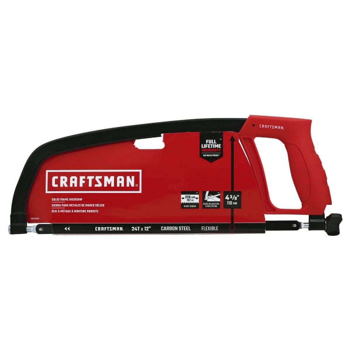 Craftsman Hack Saw,Carbon Steel,12" Blade Length CMHT20138 - Walmart ...