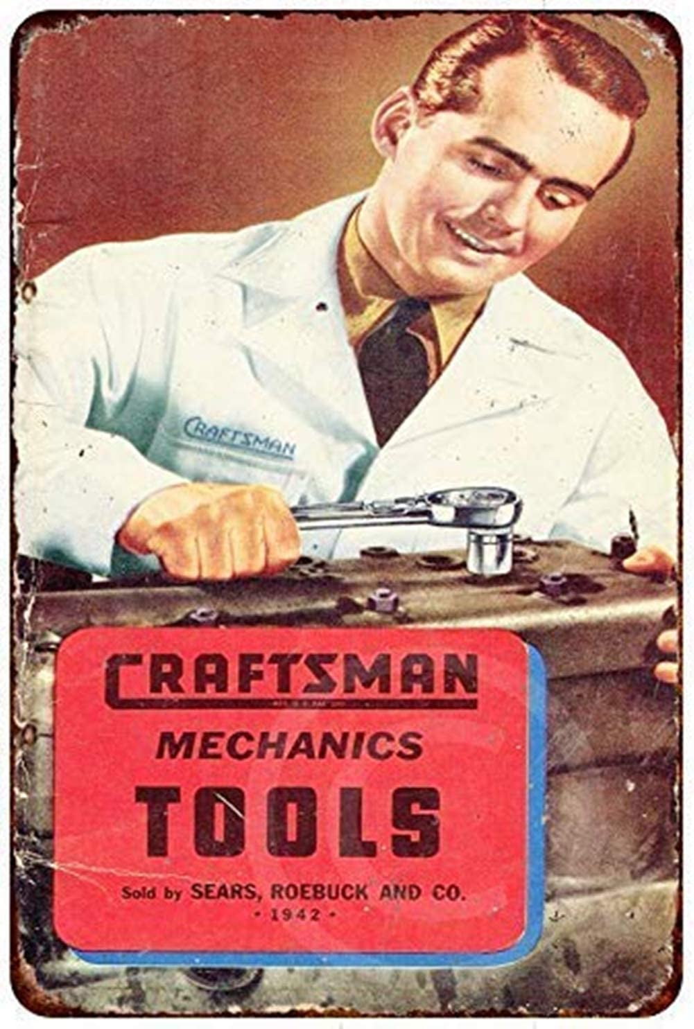 Craftsman Mechanics' Tools- Retro Metal Tin Sign Industrial Wind ...