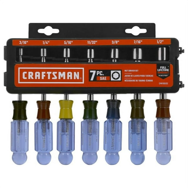 CRAFTSMAN Nutdriver Set SAE 7Pc - CMHT65122 - Walmart.com