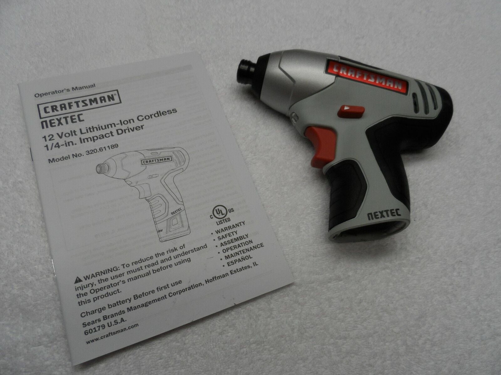 Craftsman Nextec 12-volt Impact Driver (bare tool) - Model 320.61189 ...