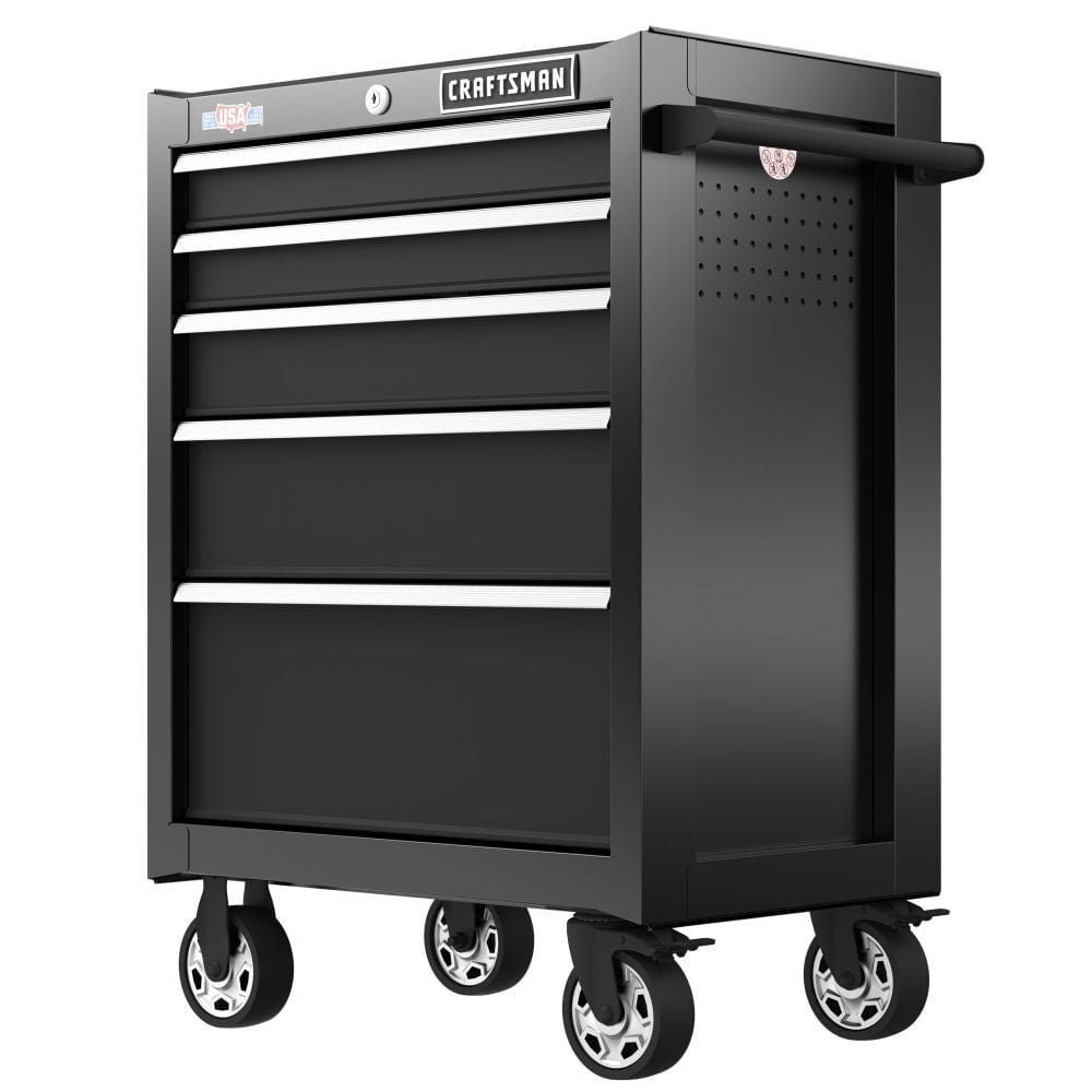 Craftsman S2000 26 in. 5 drawer Steel Rolling Tool Cabinet 37.5 in. H X 18 in. D Walmart