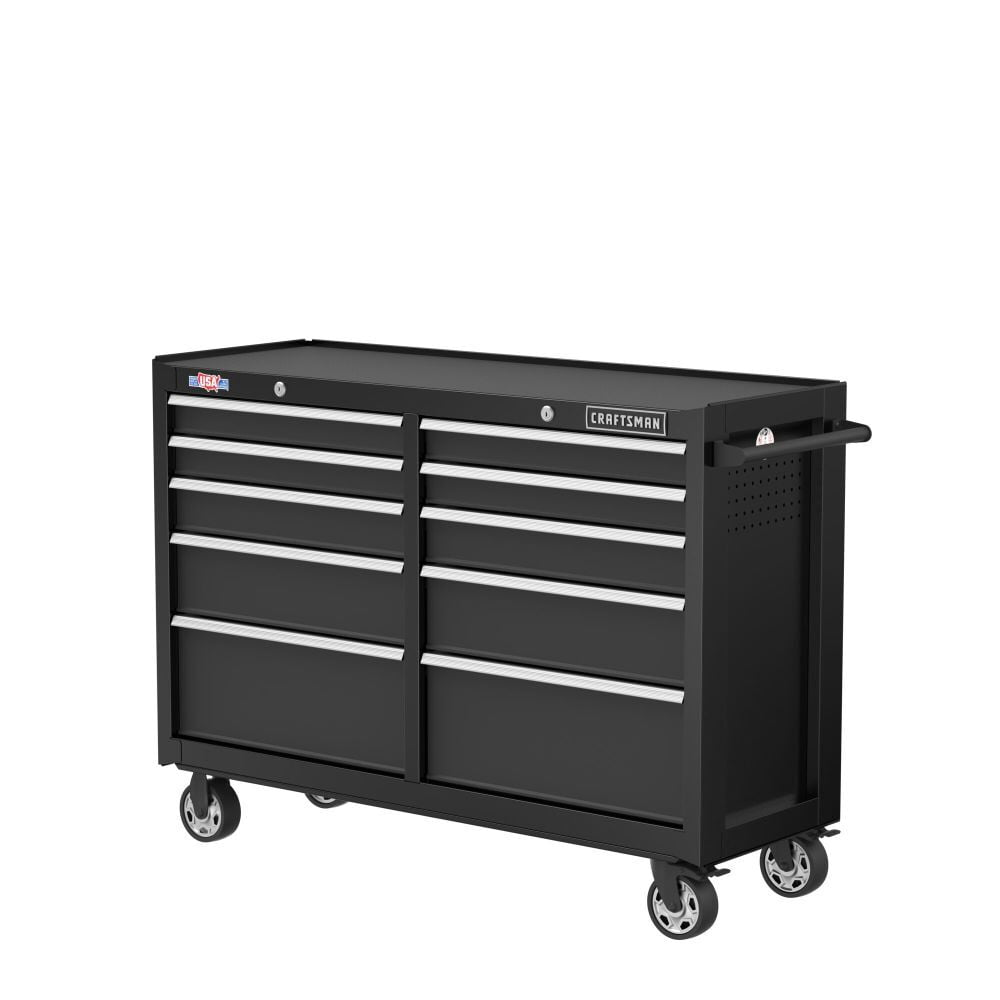 Craftsman S2000 52 in. 10 drawer Steel Rolling Tool Cabinet 32.4 in. H ...