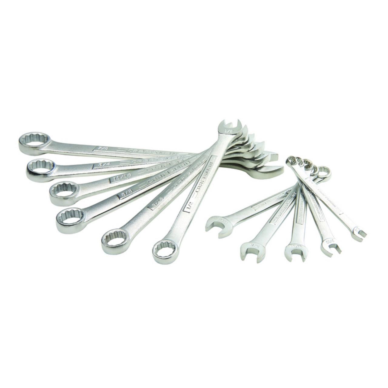 Craftsman Sae Raised-Panel Combination Wrench Set, 11 Piece - Walmart.com