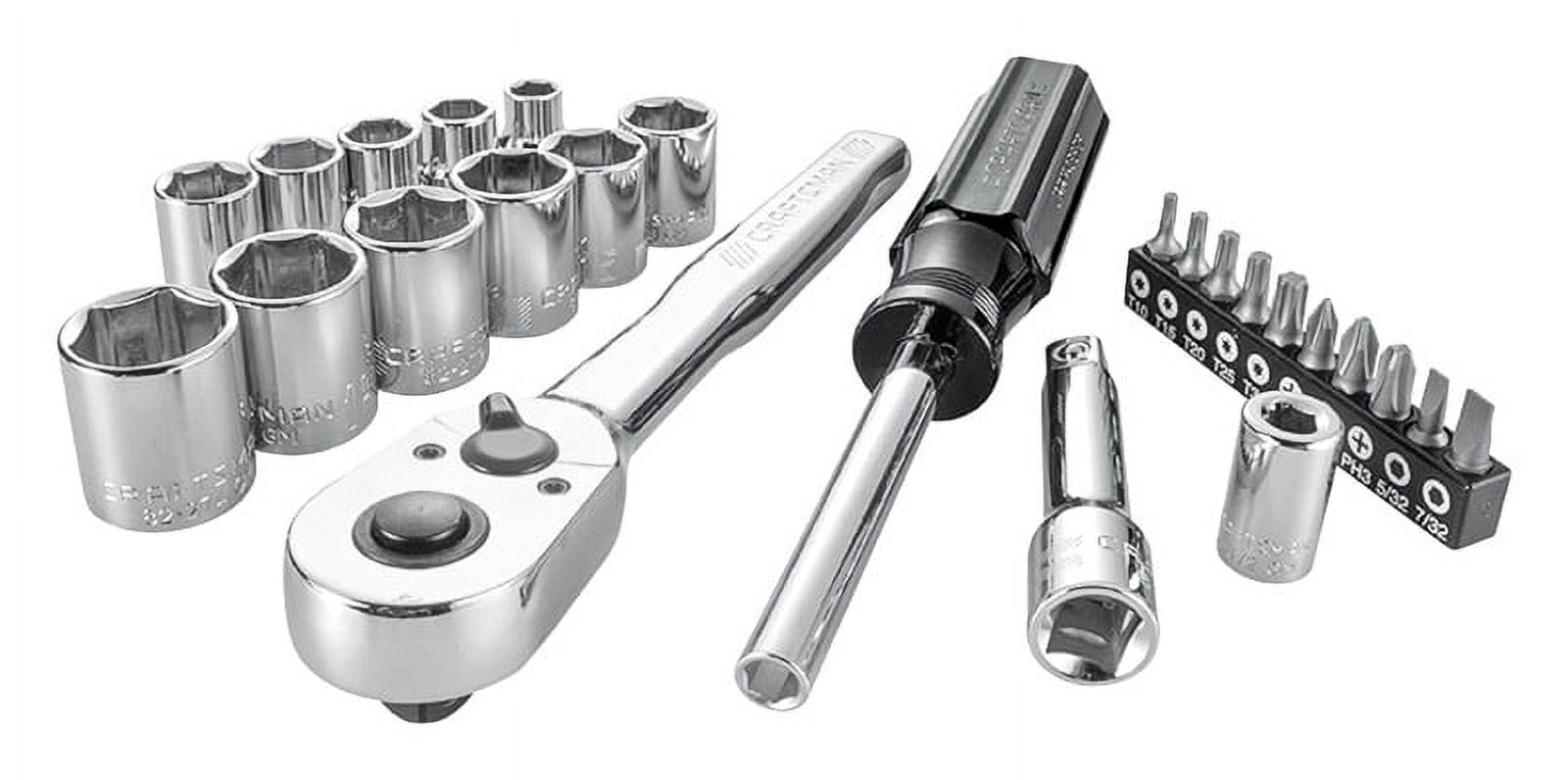CRAFTSMAN Metric Ratchet Socket Wrench Set, 3/8" Drive, 24 Pieces ...