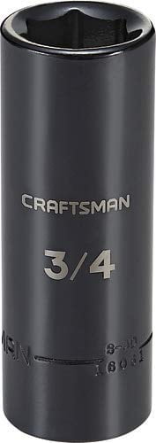 Craftsman Sockets, 1/2" Drive 3/4" SAE Deep Impact CMMT16061 - Walmart.com