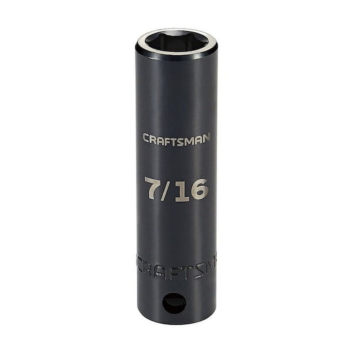 Craftsman Sockets, 3/8" Drive 7/16" SAE Deep Impac CMMT15893 - Walmart.com