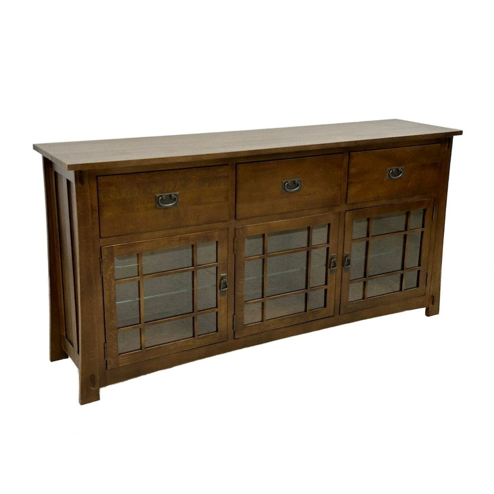 Craftsman Style Quarter Sawn Oak Sideboard - 72" Walnut - Walmart.com