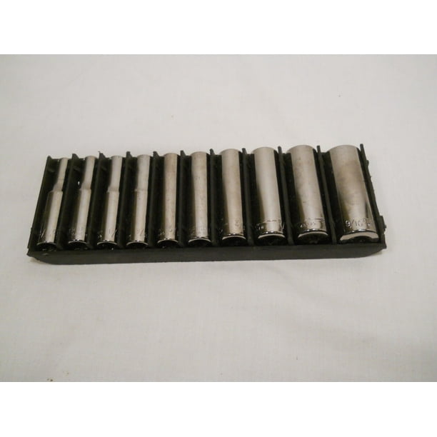 Craftsman USA 10 Piece SAE 1/4 Drive 6 Point Deep Well Socket Set ...