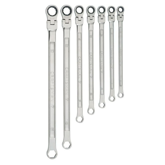 Craftsman V-Series Metric Extra Long Flex Head Box Wrench Set 7 pc ...
