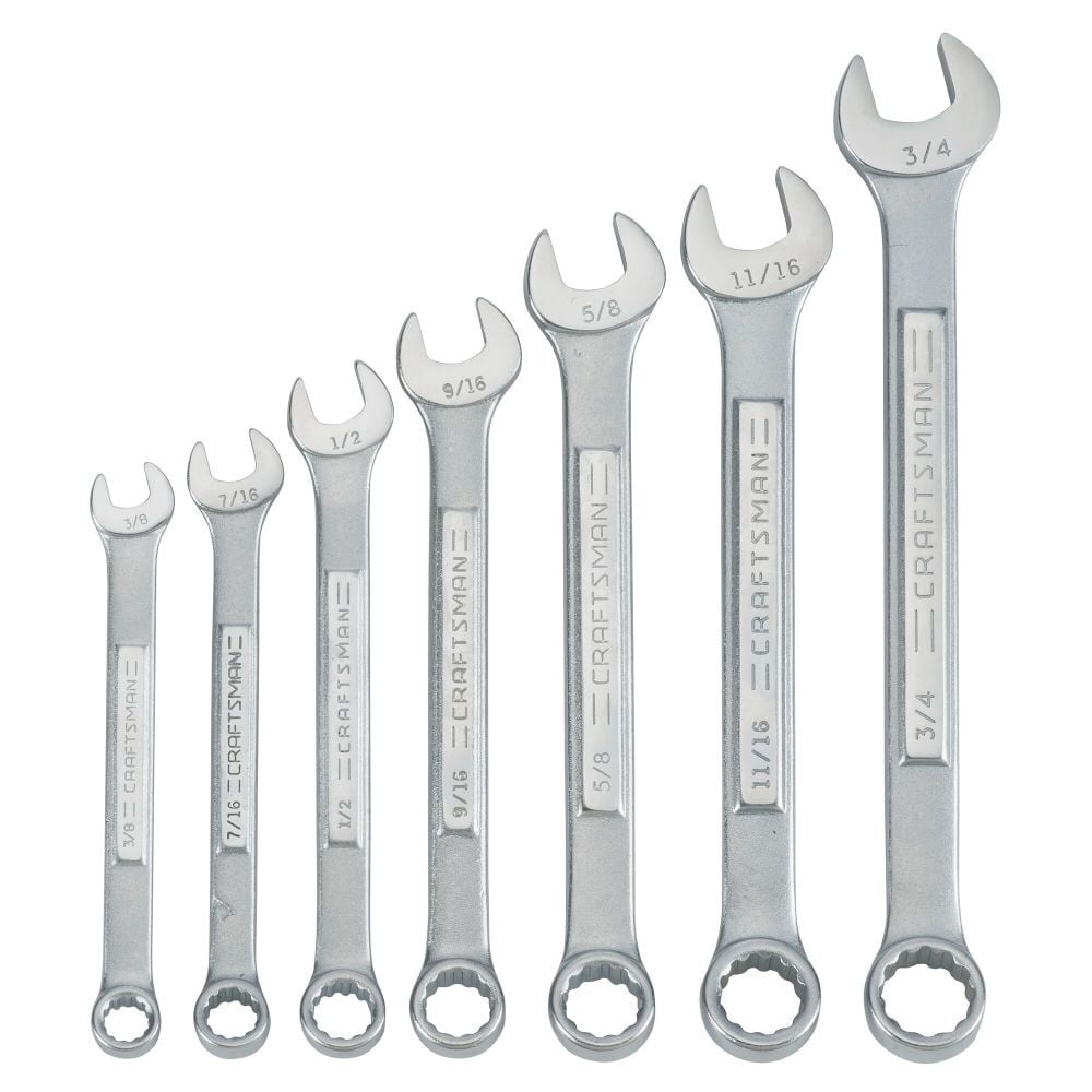 Craftsman Wrenches, 7 pc SAE Raised-Panel Combinat CMMT87016 - Walmart ...