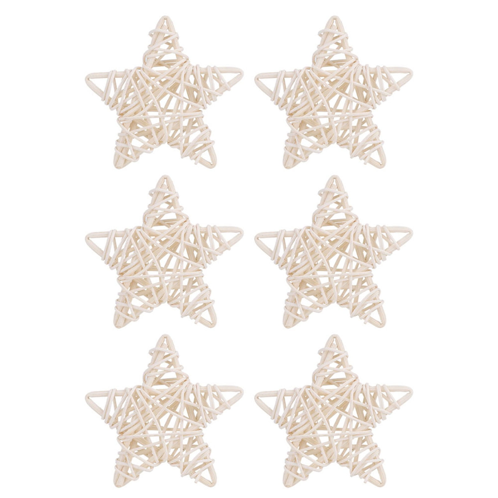 Craftsmanship Meets Nature, 6Pcs Natural Wood Twig, Rattan Stars For ...