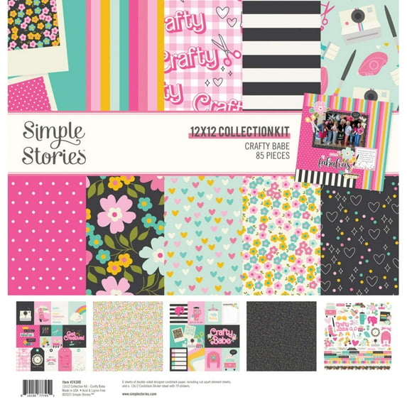 Simple Stories Crafty Babe 12"X12" Collection Kit - Walmart.com