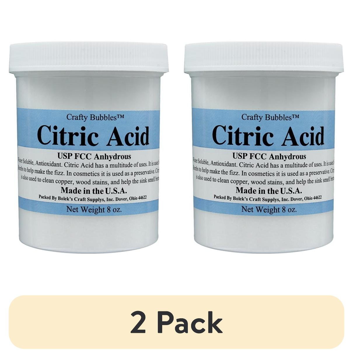 (2 pack) Crafty Bubbles Citric Acid 8oz Jar - Walmart.com
