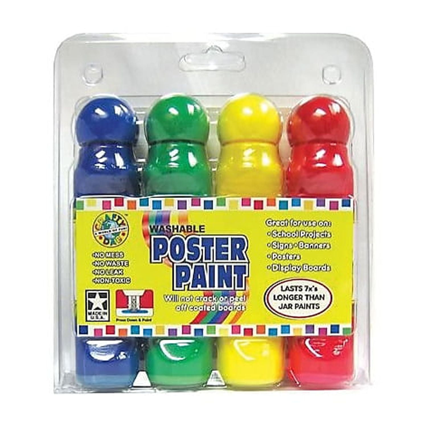 Crafty Dab Poster Paint, Pack of 4 - Walmart.com