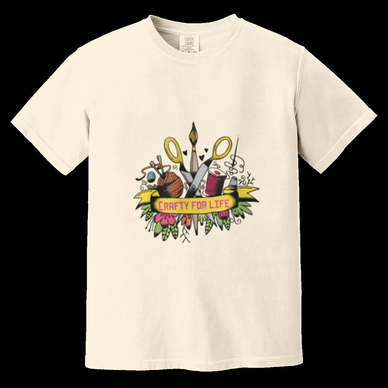 Crafty For Life DIY Maker Crafter Quote Gift Comfort Color T-Shirt, for ...