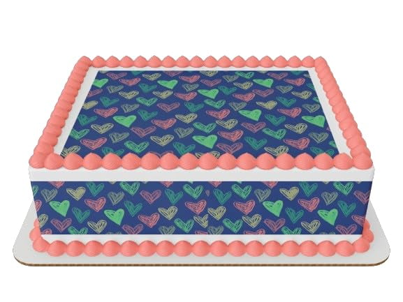 Crafty Hearts Edible Icing Sheets- Assorted Image Cake Toppers-Frosting ...