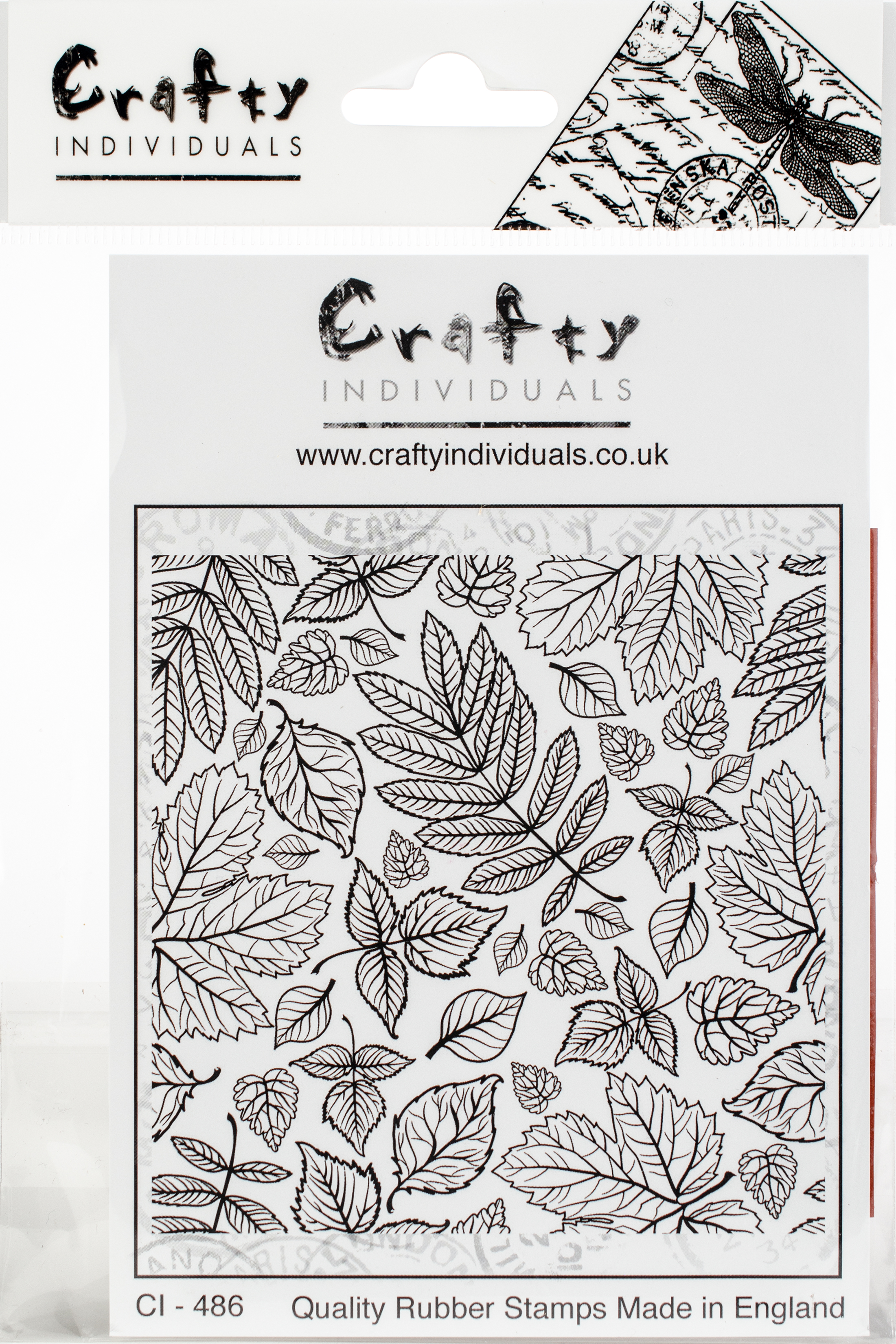 Crafty Individuals Unmounted Rubber Stamp 2.75"X3.75" Falling Leaves ...