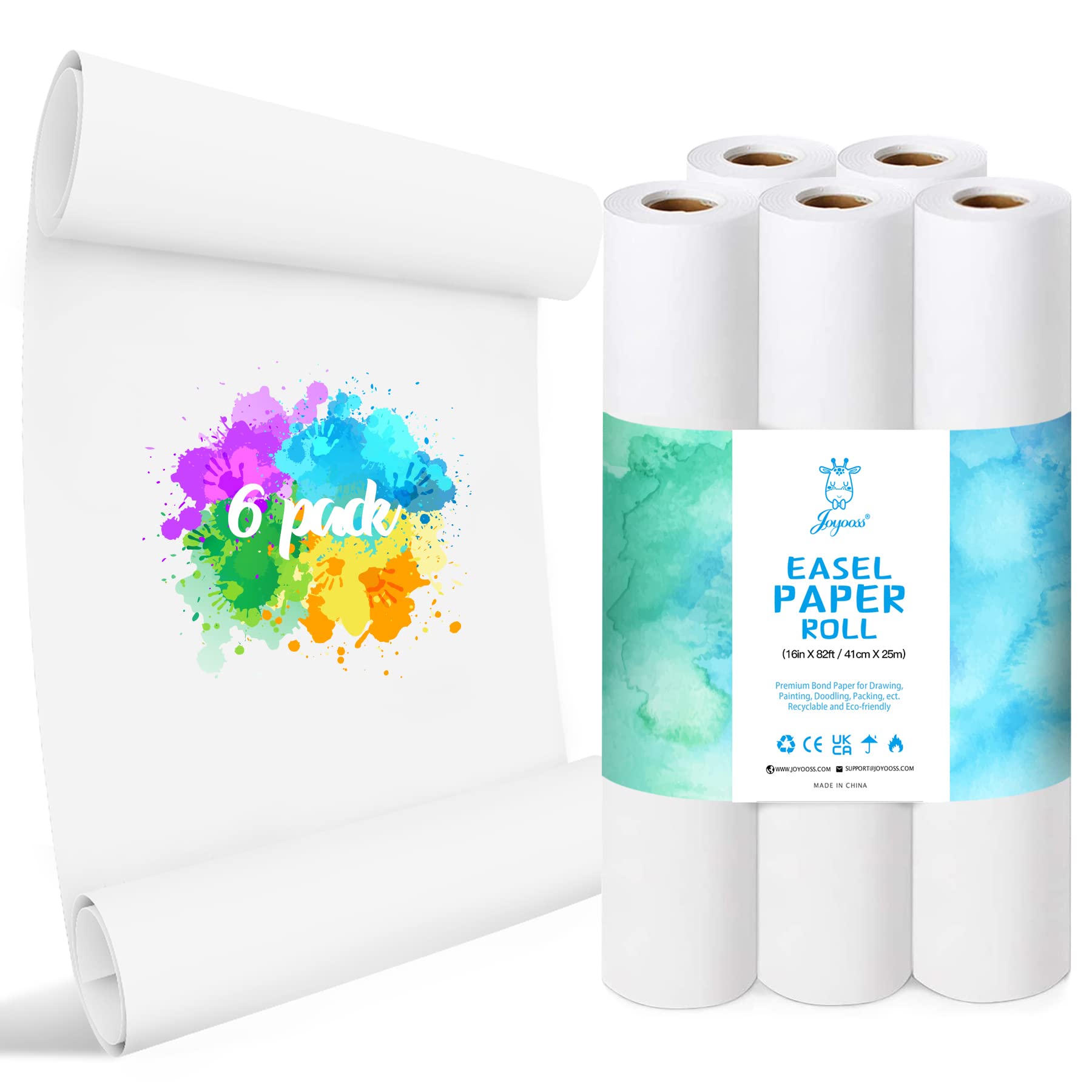 CraftyCanvas Easel Paper Roll - 16" x 82ft (6 Pack, 492ft Total ...