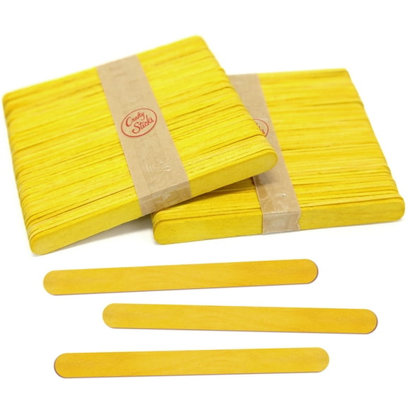 Qonioi Natural Wood Popsicle Sticks, 50 Pcs DIY Craft Sticks for Ice ...