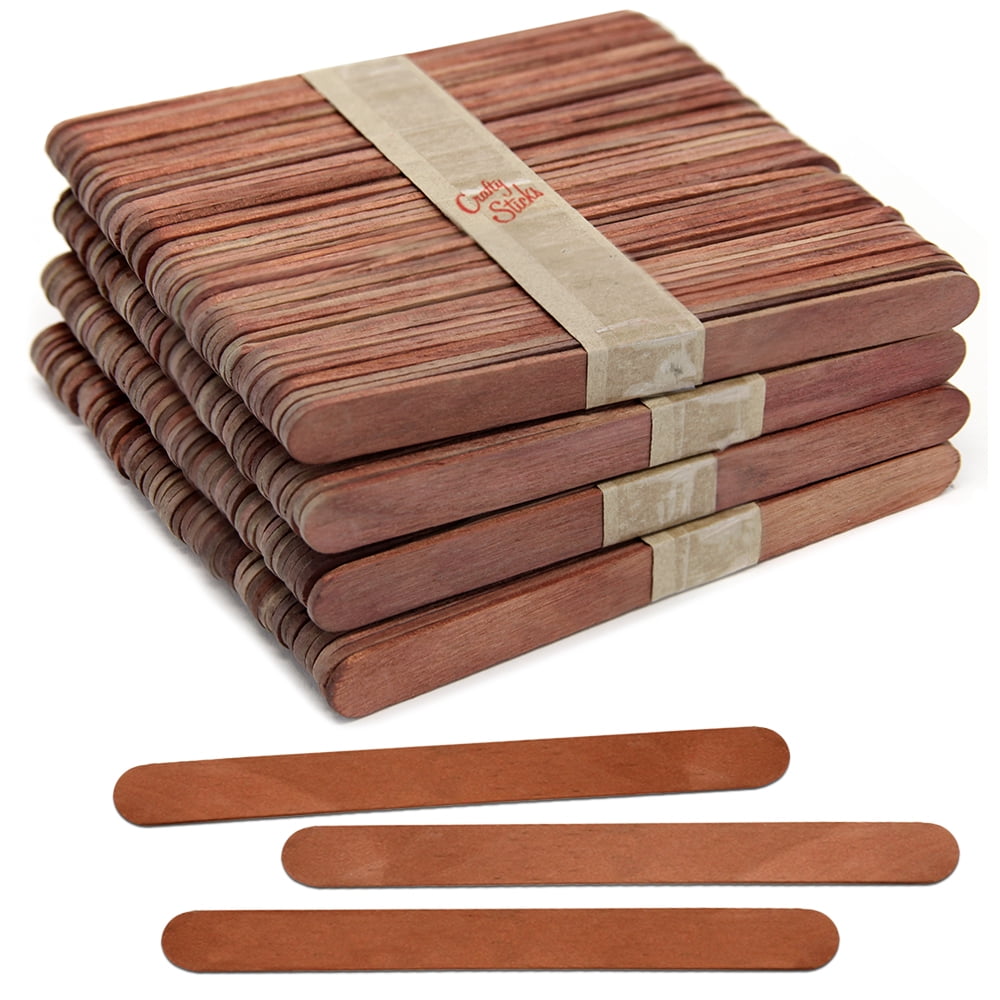 CraftySticks- 200 Pack Brown Popsicle Sticks for Crafts, 4.5 Inch ...