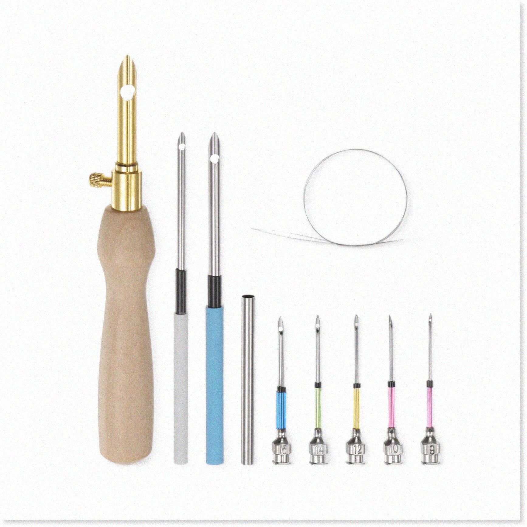 CraftyStitch Adjustable Punch Needle Kit: 8 Sizes Handle Punch Needle ...