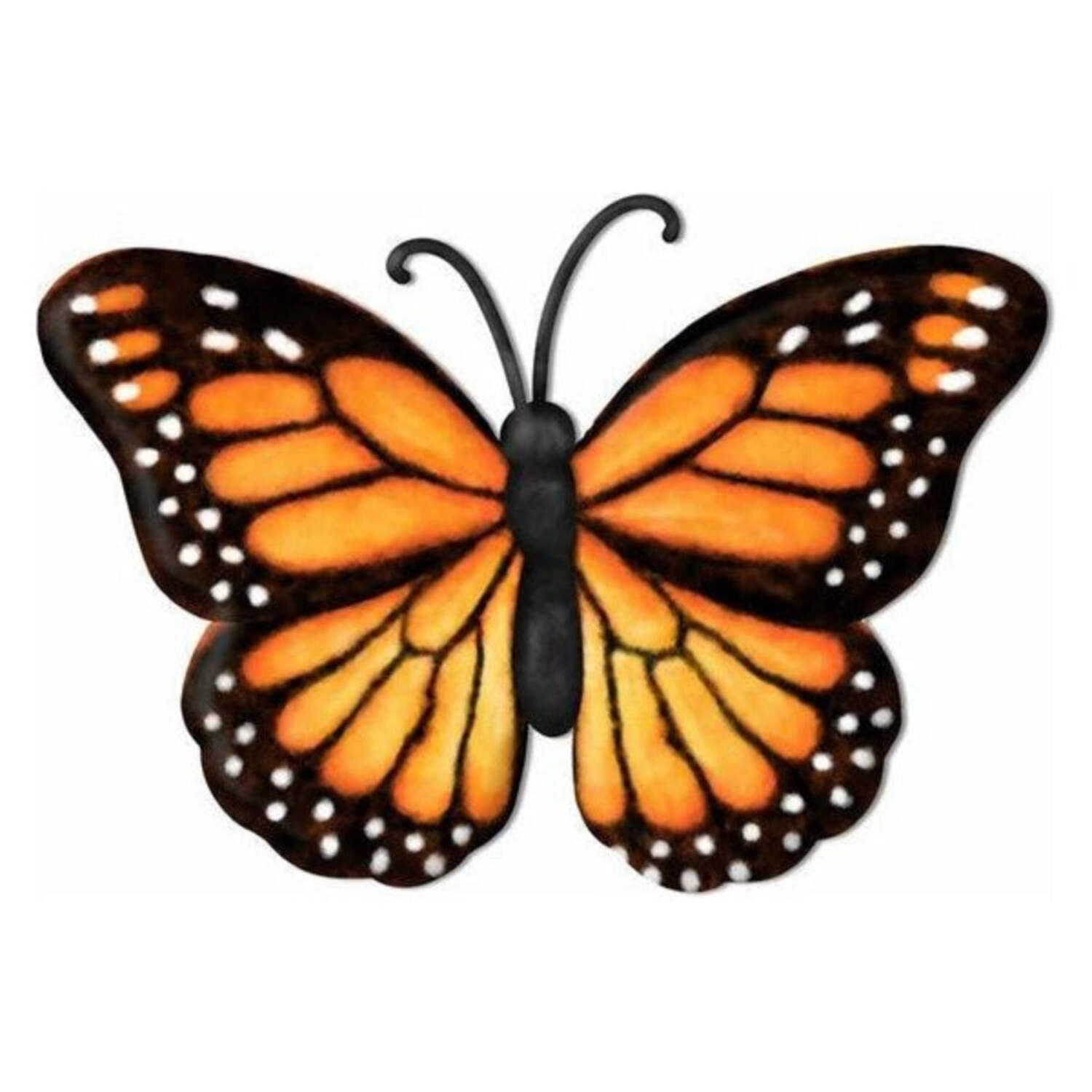 Craig Bachman 12" Metal Embossed Butterfly: Monarch, Wreath Accent ...