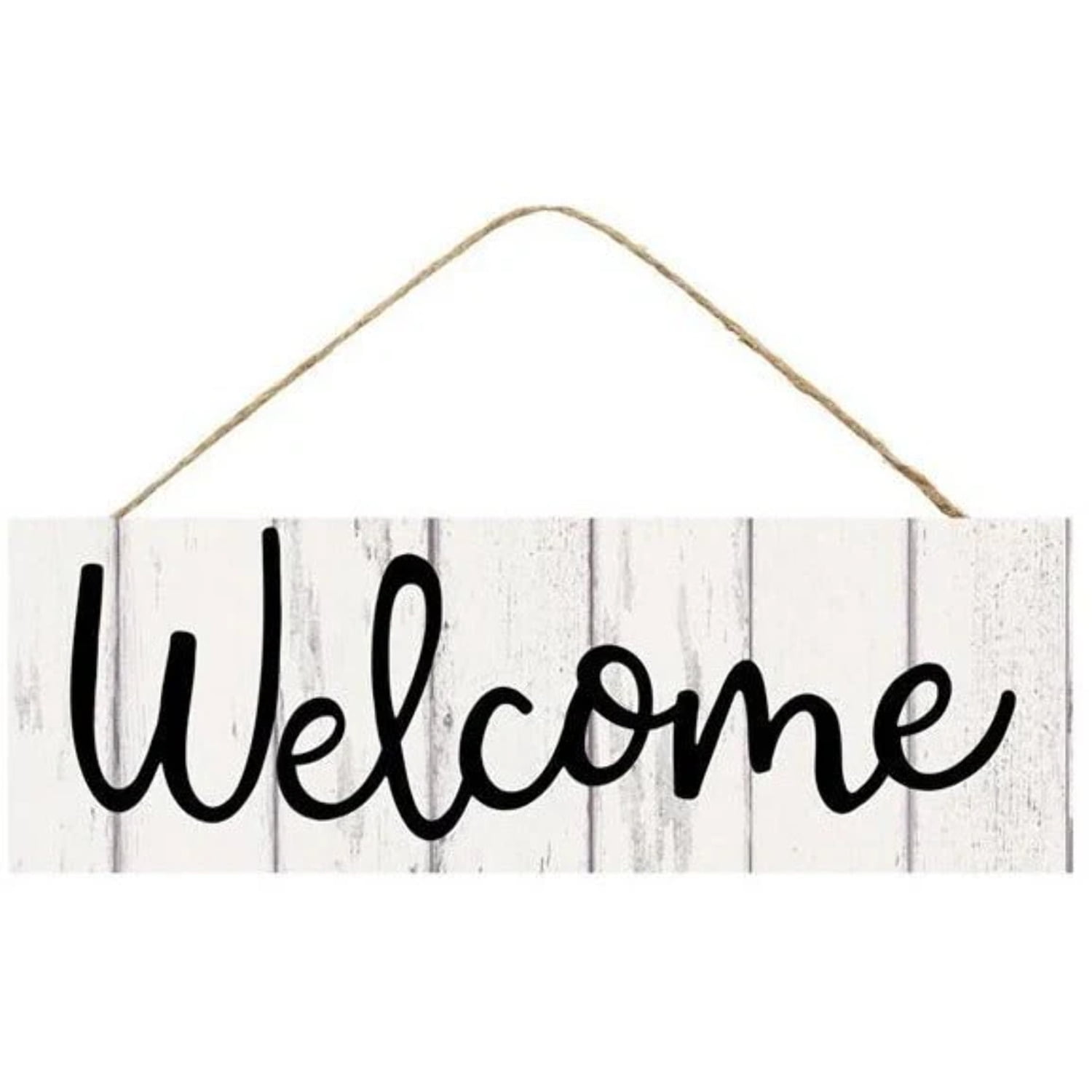 Craig Bachman 15" Wooden Sign: Rustic Welcome Fence, Wreath Accent ...