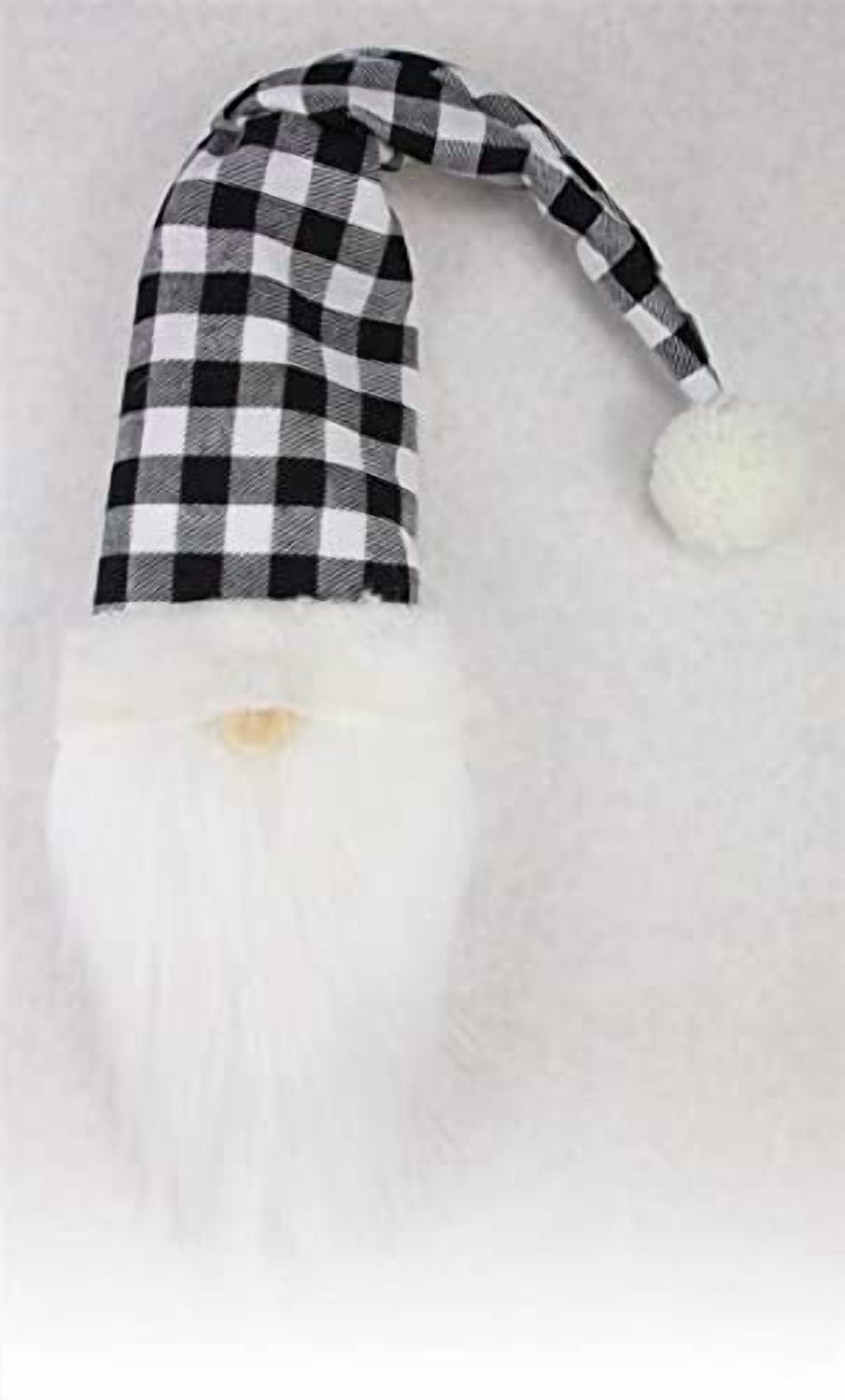 Craig Bachman Buffalo Plaid Velvet Check Gnome Head (25" H x 2.5" W ...