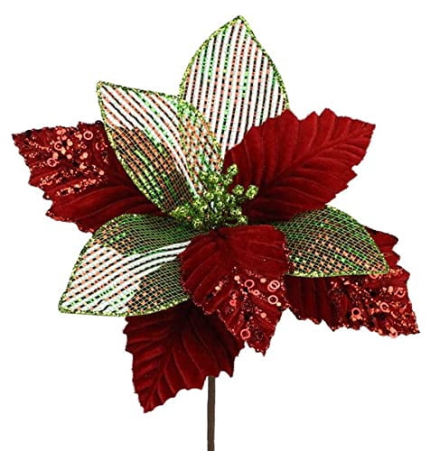Craig Bachman Christmas Decorating Red Lime Green Velvet & Foil Floral ...