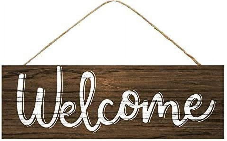 Craig Bachman Welcome Everyday Wooden Sign 12.5 Inches x 6 Inches ...
