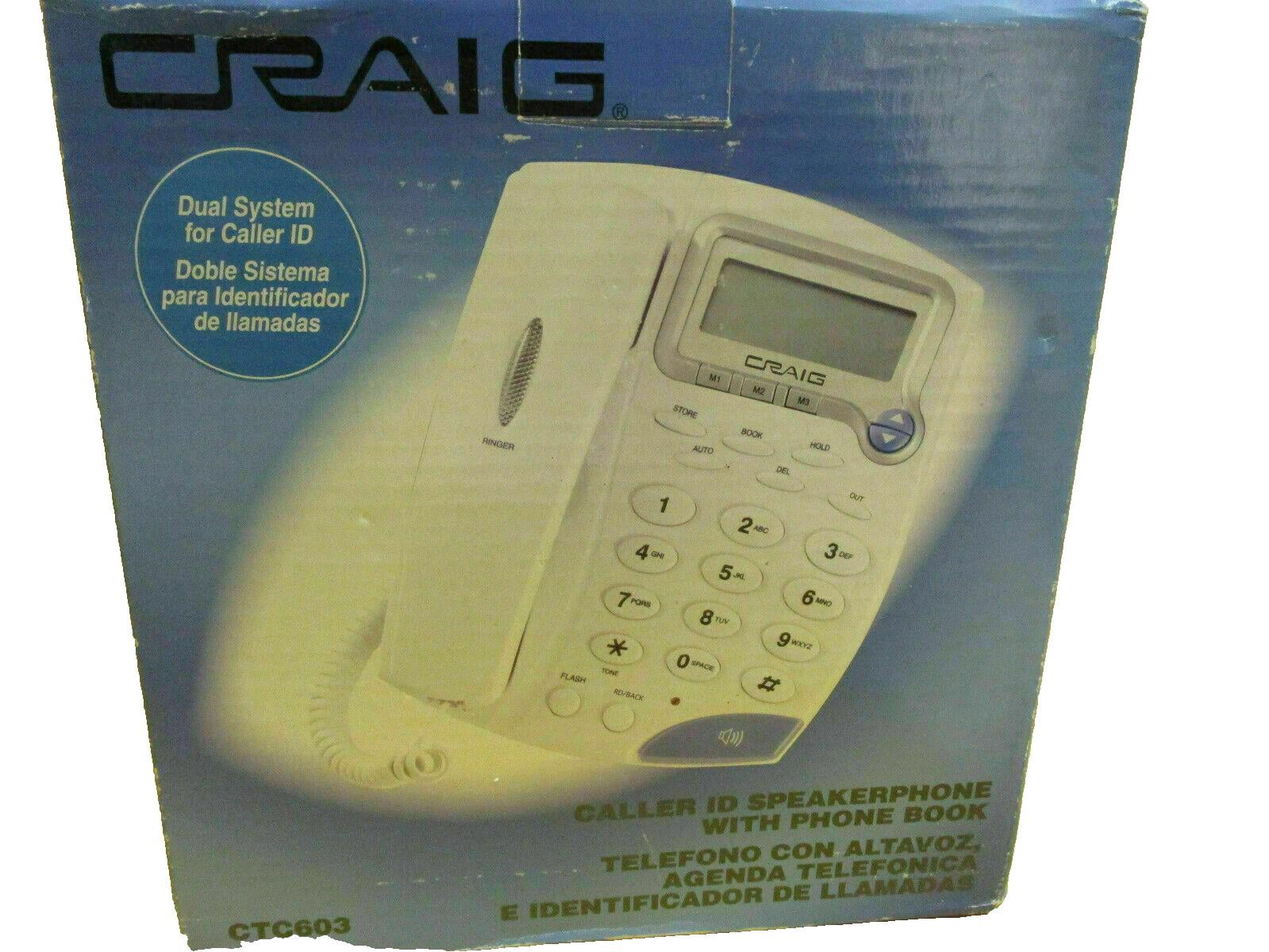 Craig CT603 Desktop Caller ID Speakerphone w Large Keypad No ...