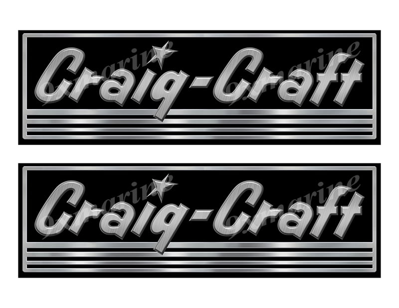 Craig Craft Custom Stickers - 10 inch long set. Remastered Name Plate ...