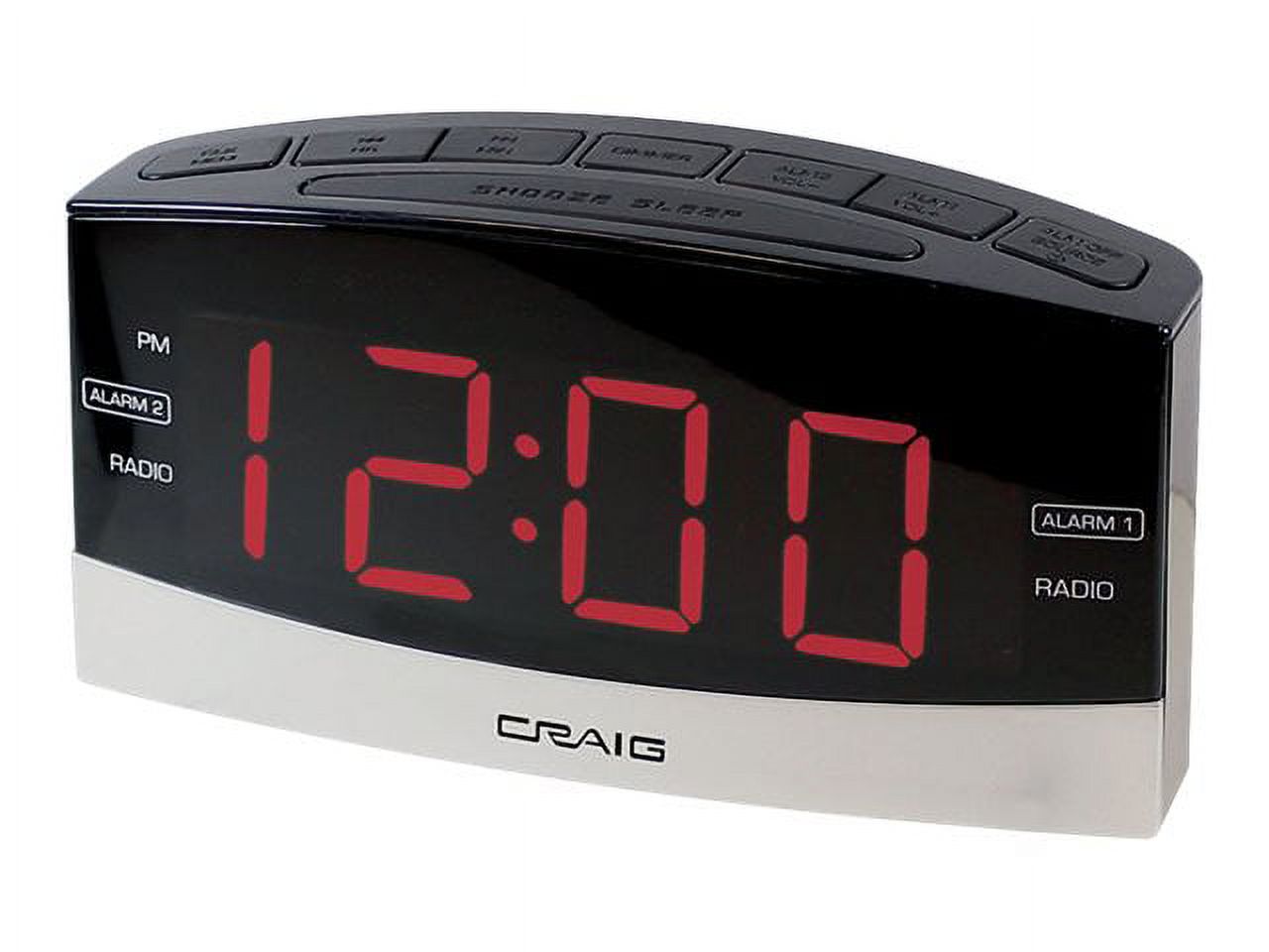 Craig Electronics CR41806BT Craig Cr41806bt Dual Alarm Clock Ppl Am Fm ...