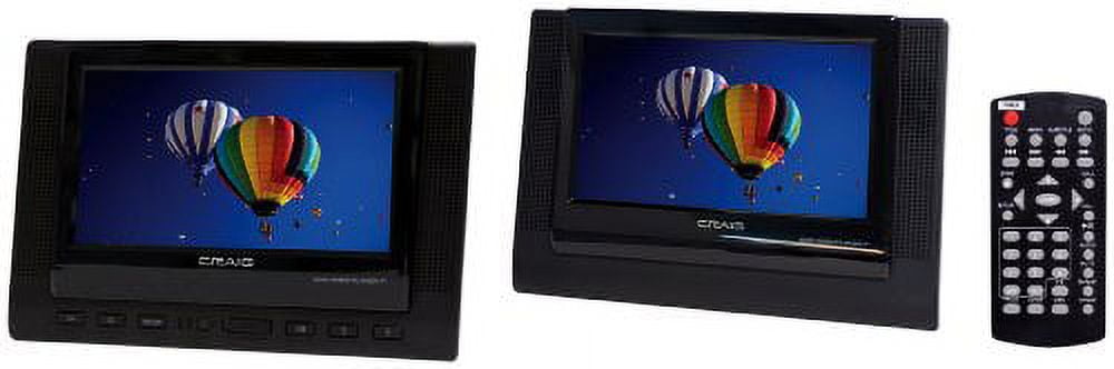 Craig Electronics 7-Inch TFT Dual Screen Portable DVD Player, CD ...